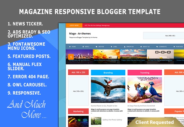 Magazine Responsive Blogger Template | Orthemes