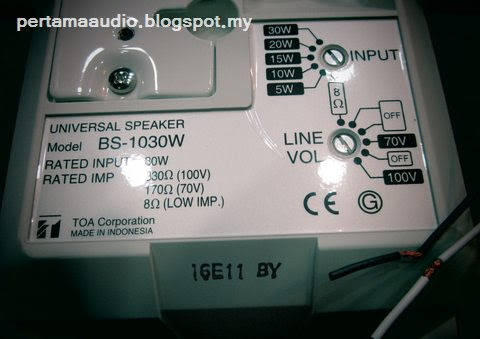 TOA BS1030 wall speaker