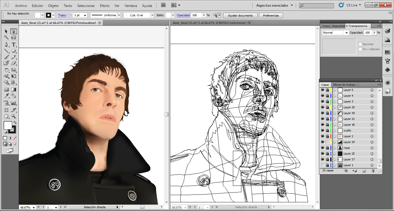 Retratos vectorizados