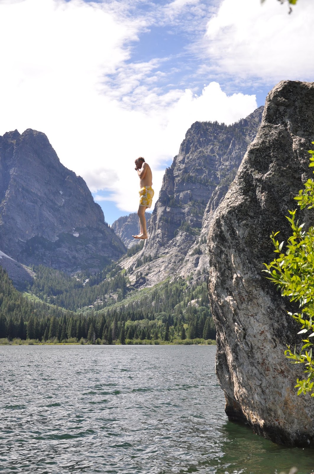 Passing through Jackson... Cliff Jumping at Phelps Lake