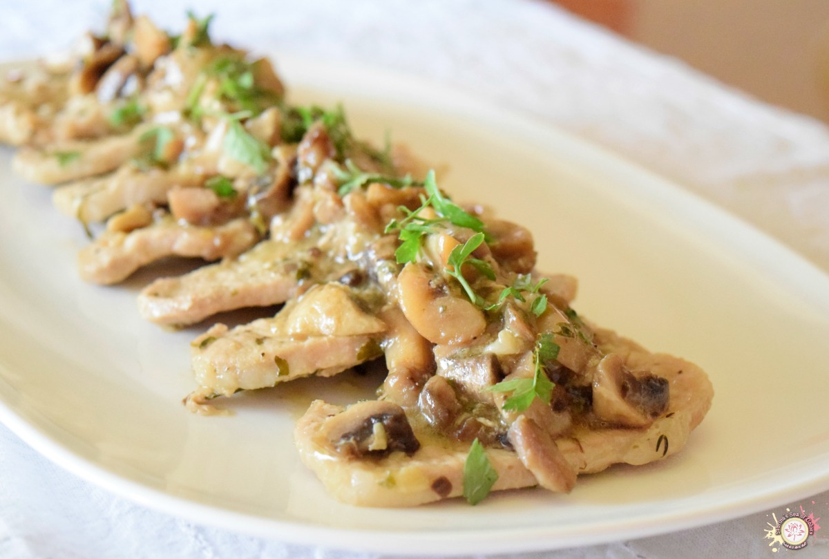 Lomo al vino blanco con champiñones - Sabrina´s Sea of Colors