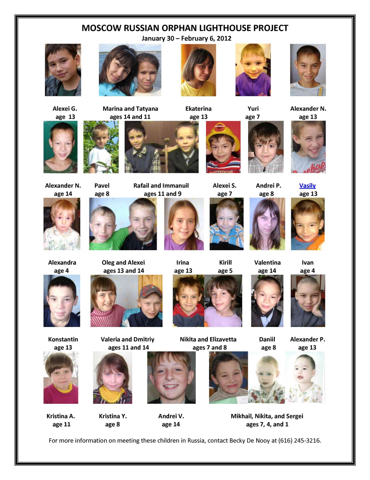 Russian Orphan Lighthouse Project in Eastern Europe: Kids for February ...