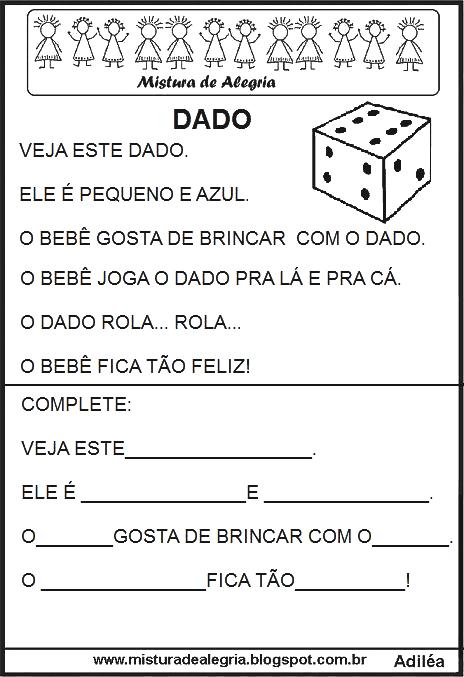 PEQUENOS TEXTOS INFANTIS PARA O 1º ANO - Mistura de Alegria