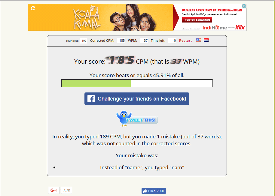 Typing Speed Test (Cara Mengukur Kecepatan Mengetik)