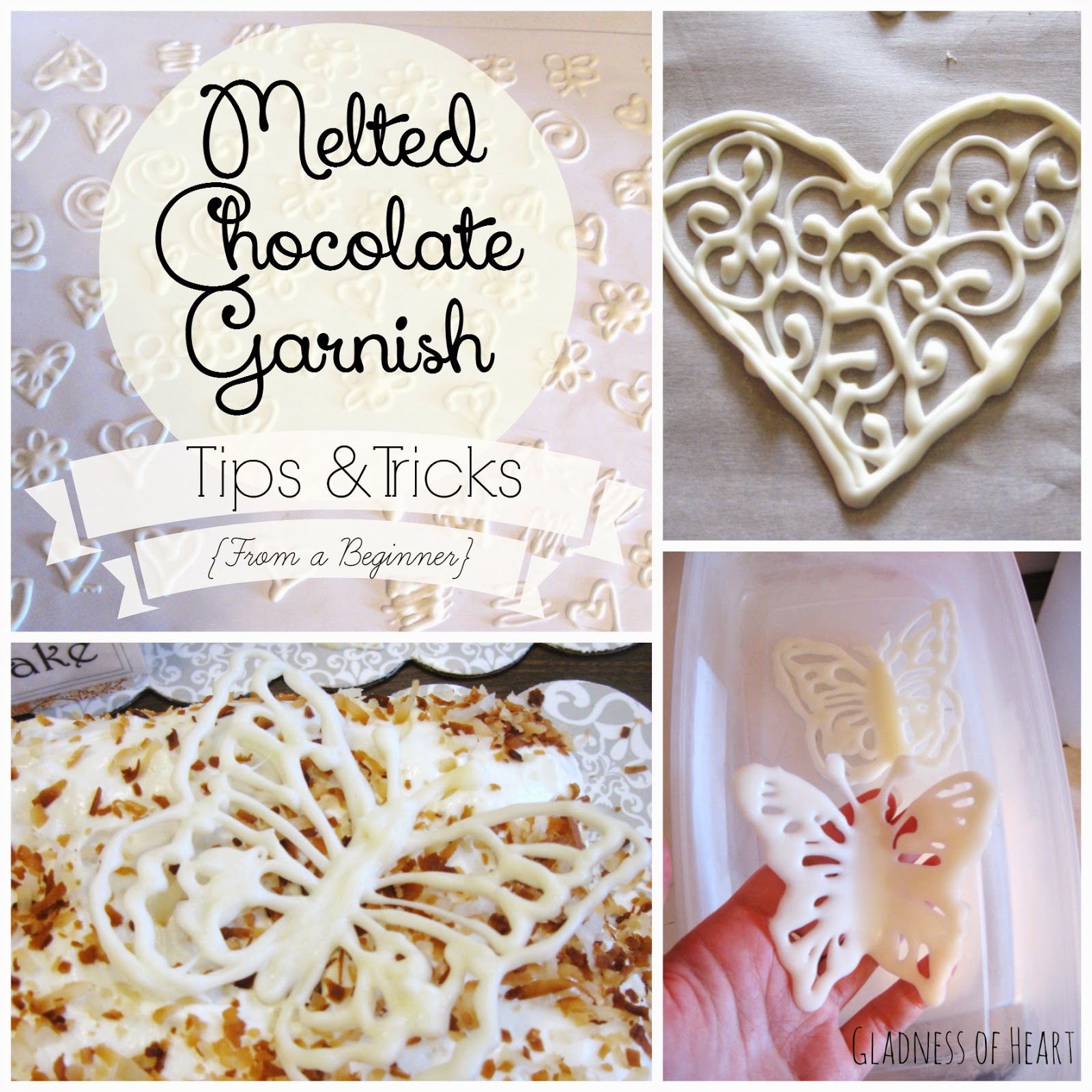 Gladness of Heart: Melted Chocolate Design Garnish: Tips & Tricks from ...