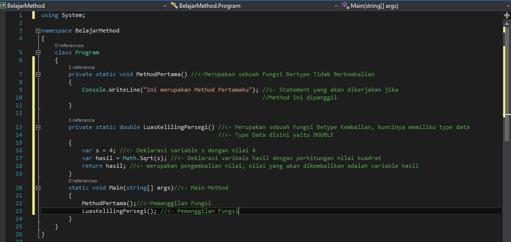Cara Membuat dan Memanggil Fungsi Kedalam Pemrograman Bahasa C# ...