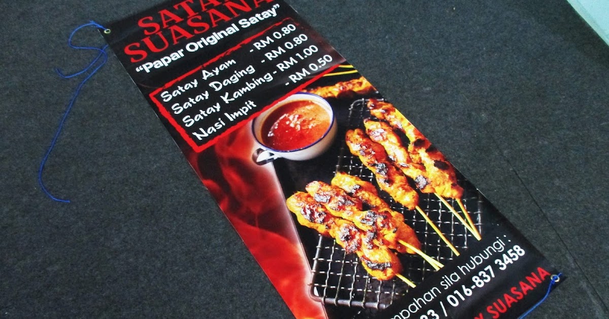 Stand Up Banner Satay Suasana
