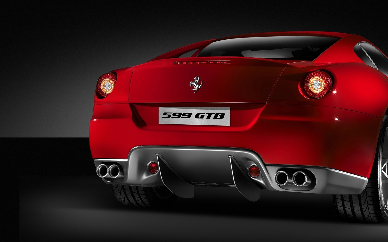 Car Logo Wallpapers: Cool Red Ferrari 599 GTB Fiorano Wallpapers HD