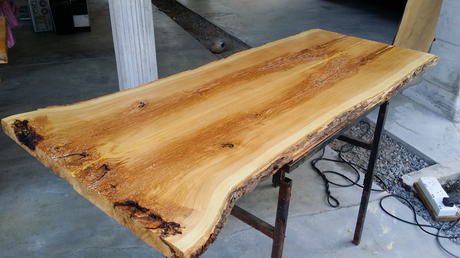 TEMBUSU WOODWORKS: Kayu Tembusu Slab Table