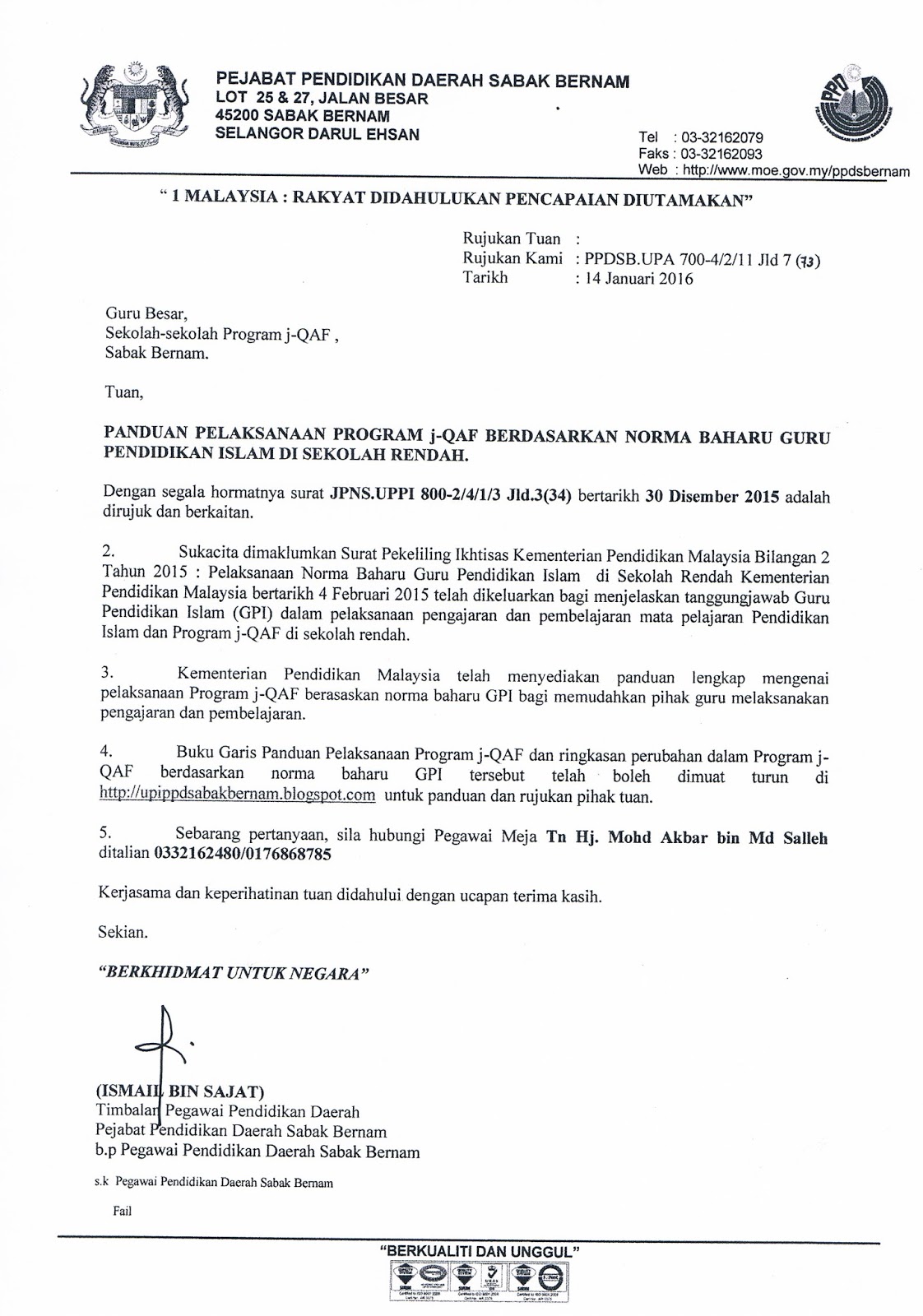 UNIT PENDIDIKAN ISLAM PPD SABAK BERNAM: Panduan Pelaksanaan Program j ...