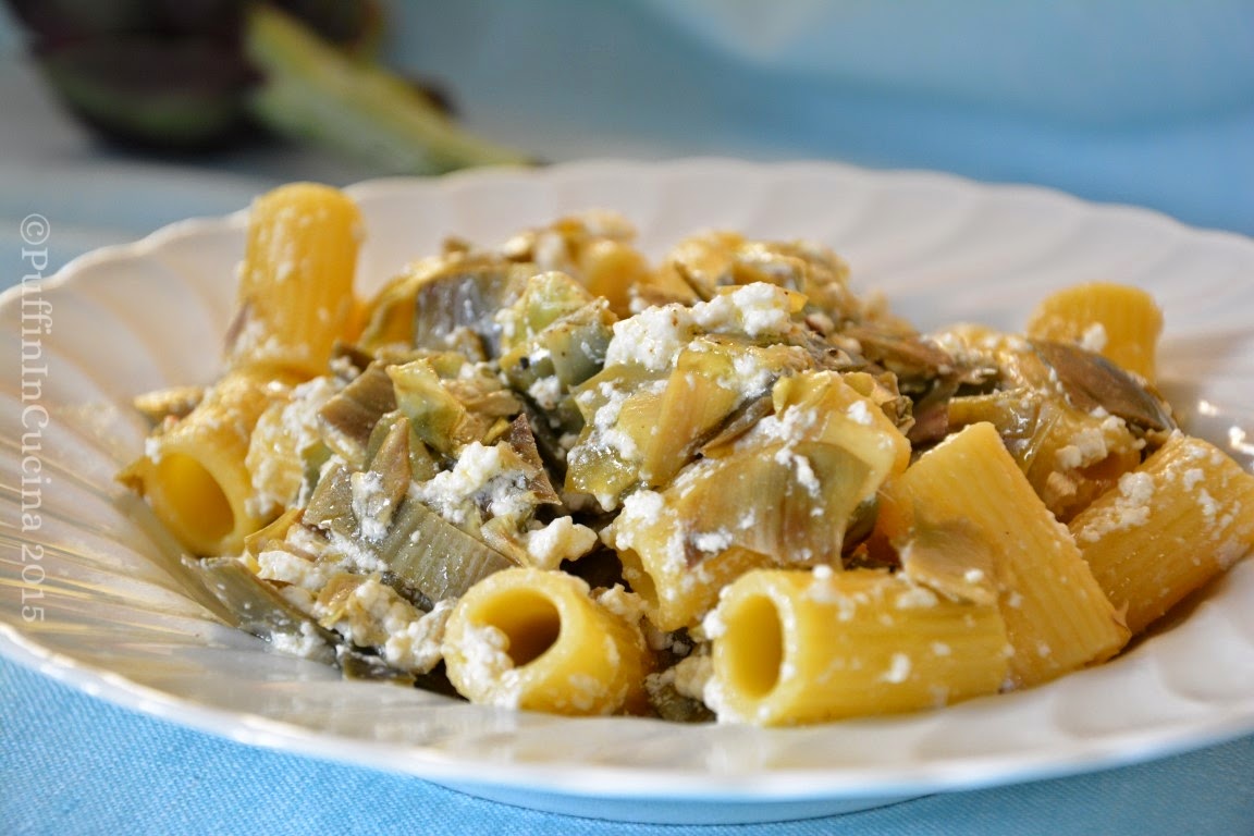 Mezzi rigatoni con ricotta e carciofi una ricetta extra light di Marco ...