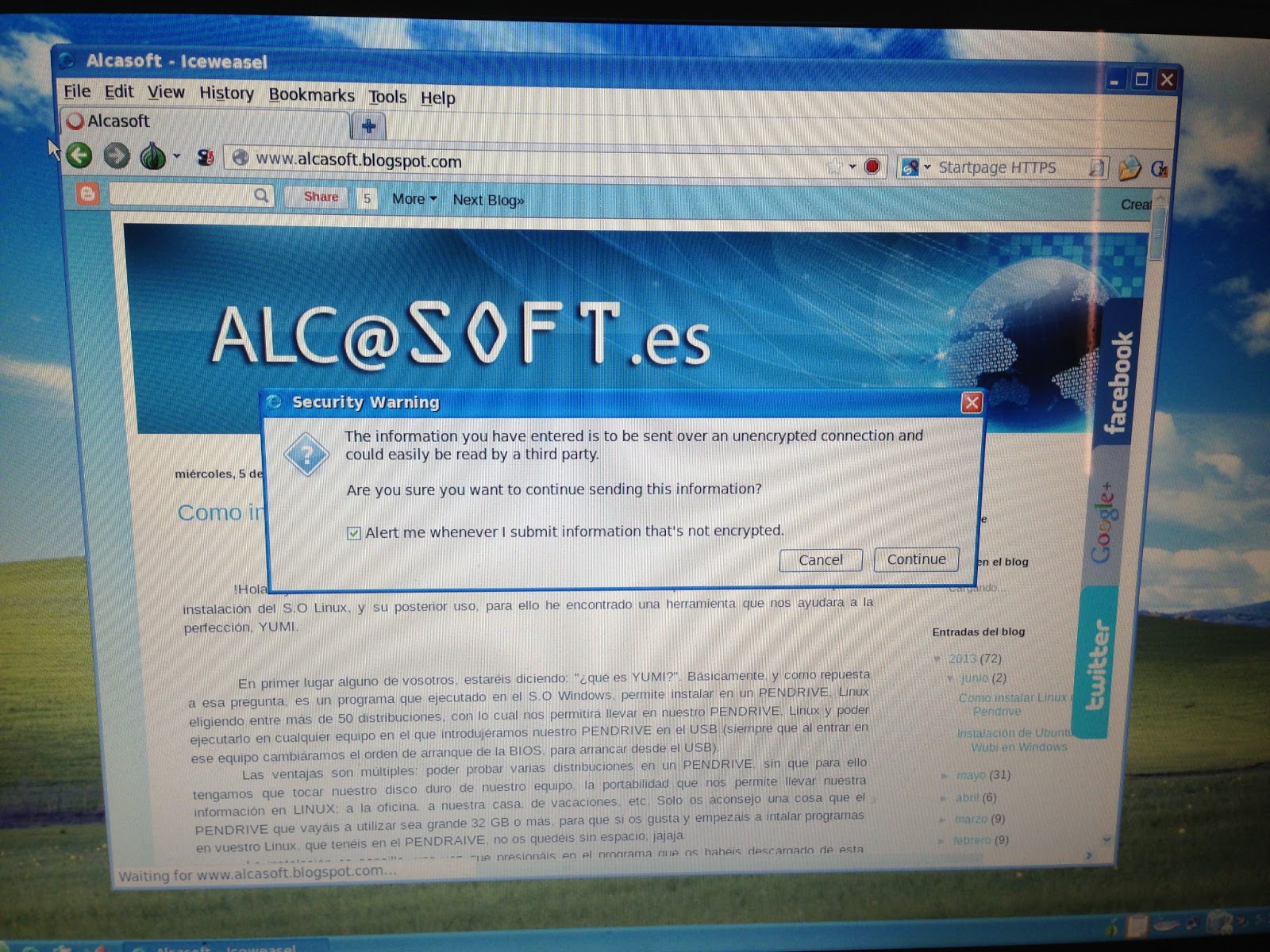 Alcasoft: Tutorial para instalar Tails, para una navegación Anonymous ...