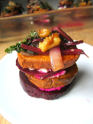 Beet & Sweet Potato Stacks
