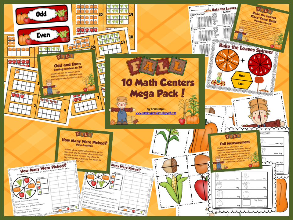 Sample's Superstars: Fall Math Mega Pack with freebie!
