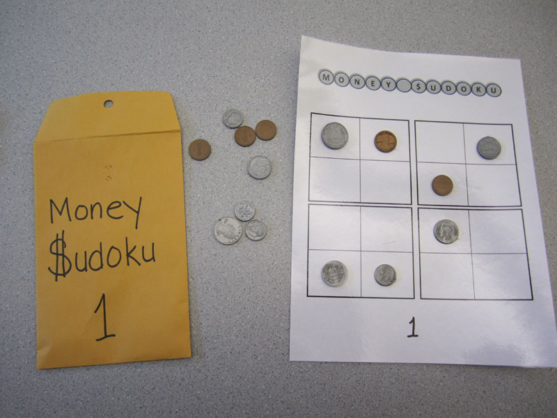 First Grade Adventures: Money Sudoku
