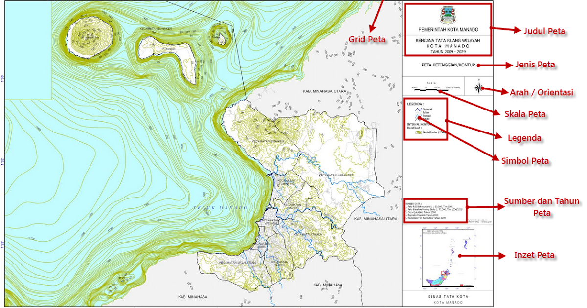 Bagian Komponen Kelengkapan Peta | Basecamp Petualang
