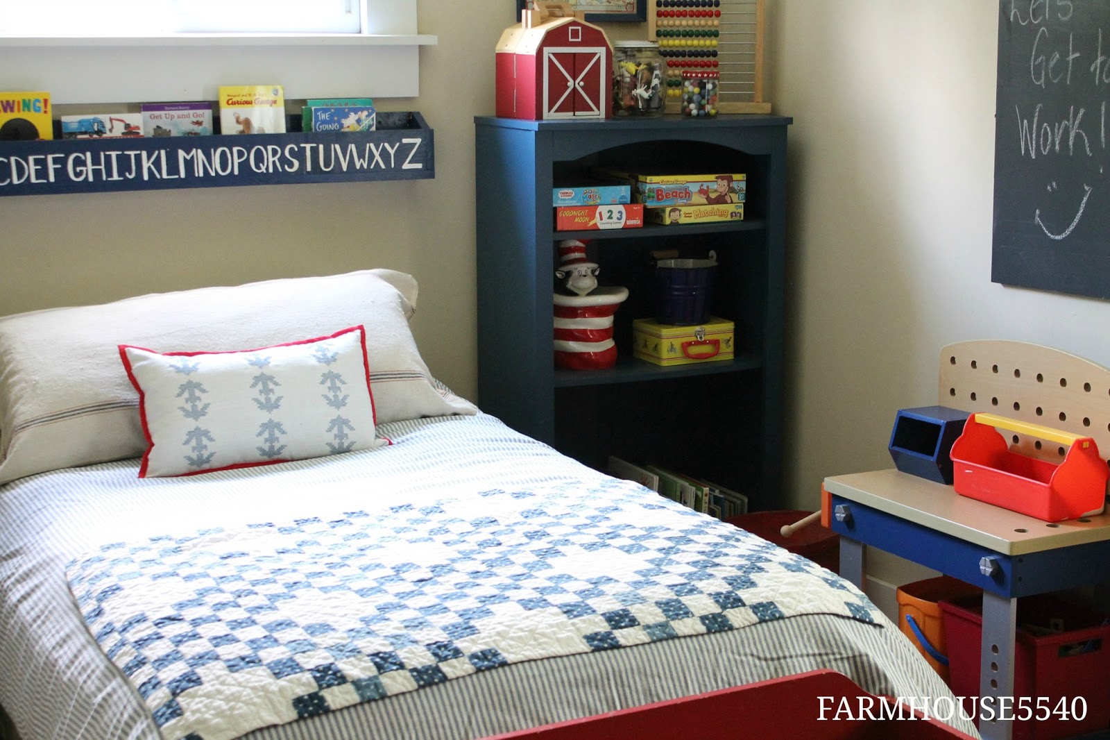 FARMHOUSE 5540: Blue and Red Boy's Room