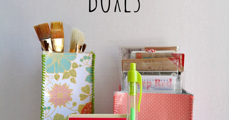 DIY: Laminated Paper Boxes - Running With A Glue Gun
