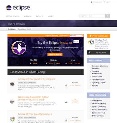 Fail Setting: 이클립스(eclipse) 설치하기. (Eclipse Java EE IDE for Web Developers.)