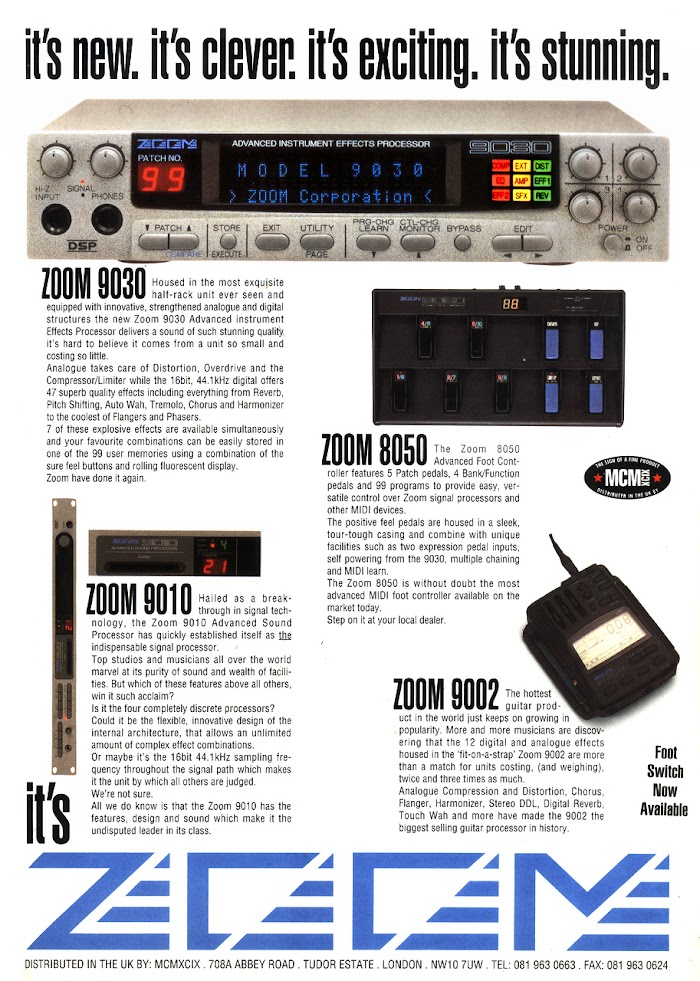 Classic Zoom Guitar and Studio Effects of the Early 1990s | Planet Botch