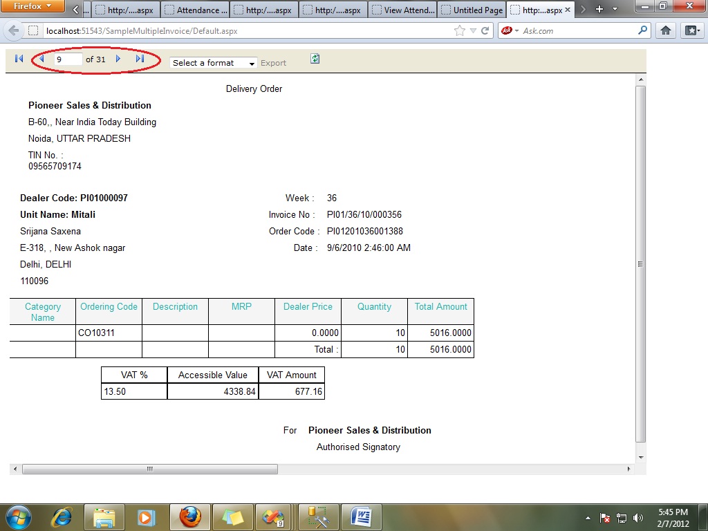 asp.net,C#,SqlServer @Blog Author : Anukana Saha: Multiple Invoice