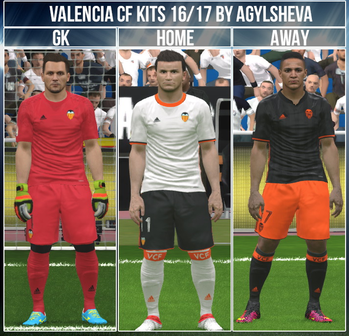 pes-modif: PES 2016 Valencia CF 16 /17 Kits By Agylsheva