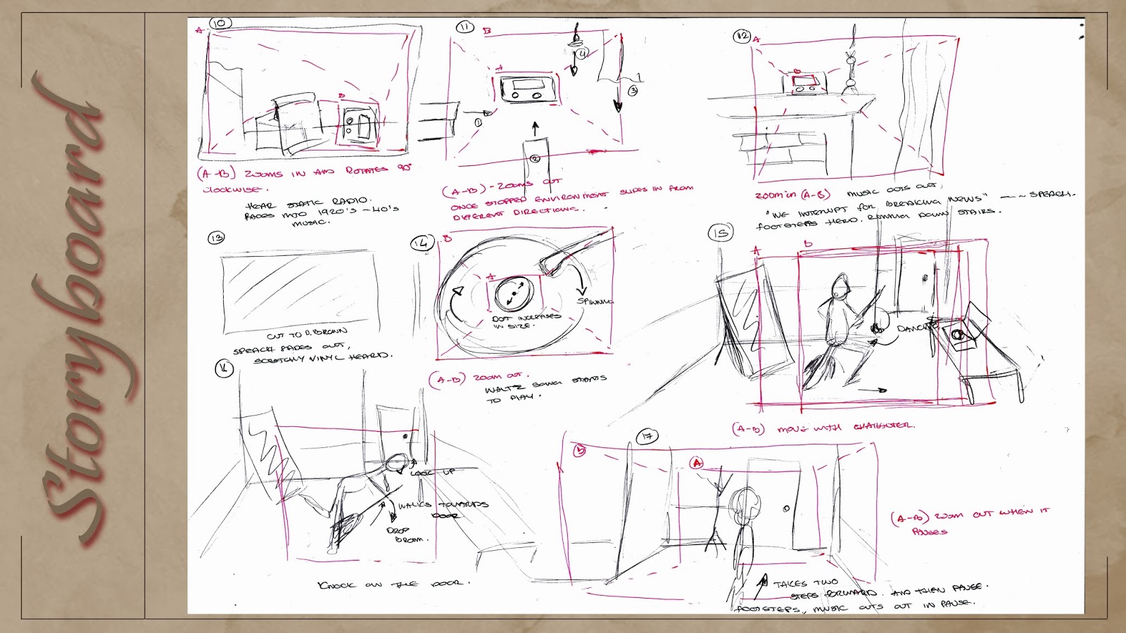Kym Mumford CG Arts and Animation (BA Hons) : Rough Storyboard