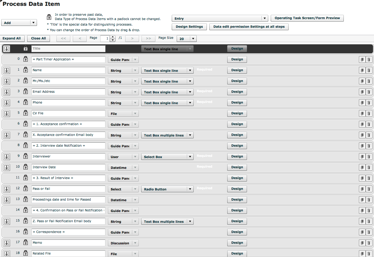 Workflow Sample: Standardization of the Hiring Process, Points to be Aware
