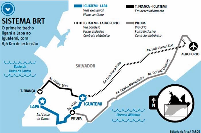 Meu Transporte: Primeiro trecho do BRT de Salvador terá 9 estações ...