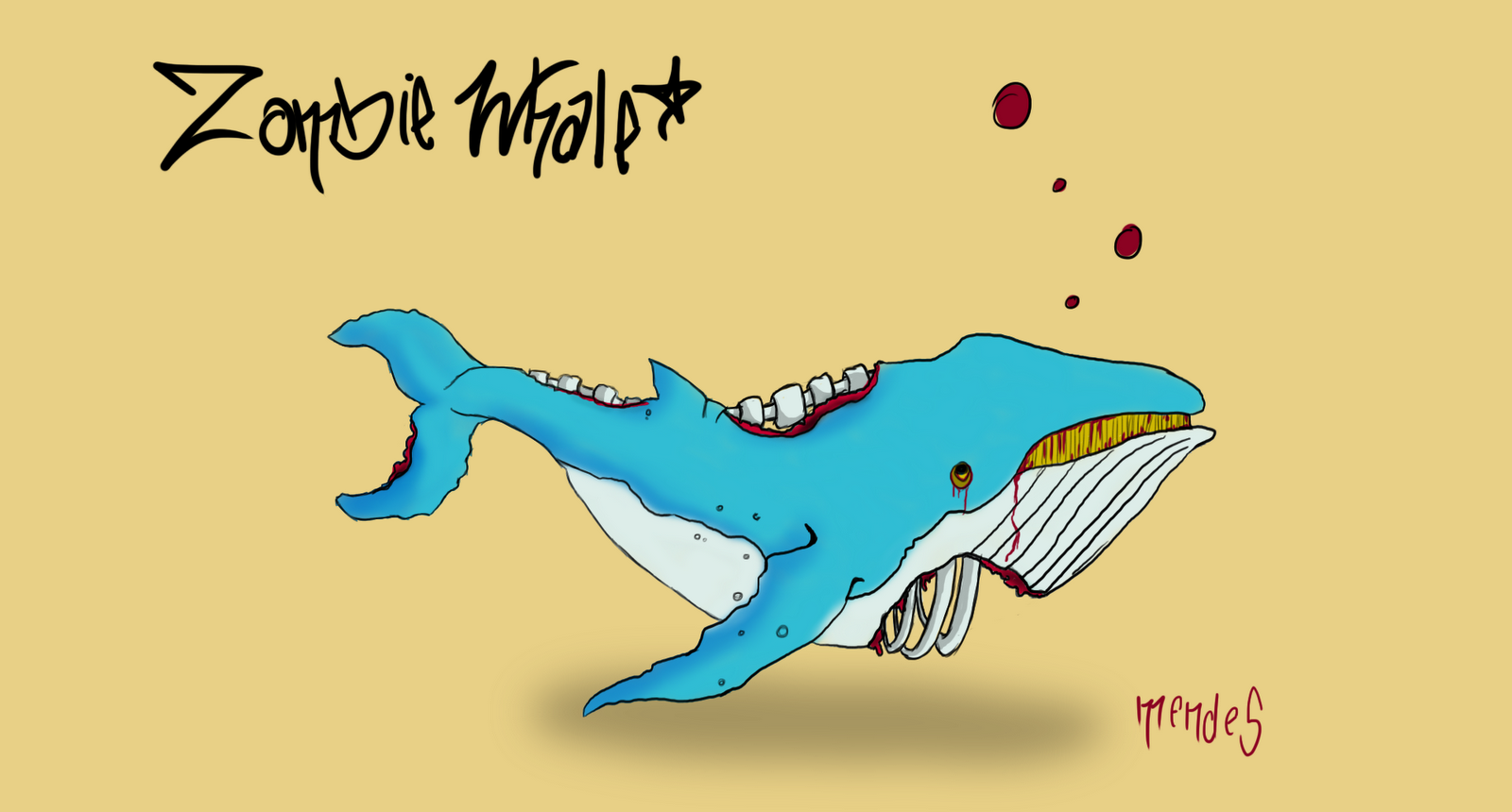 MendesSketchbook: Zombie Whale!!