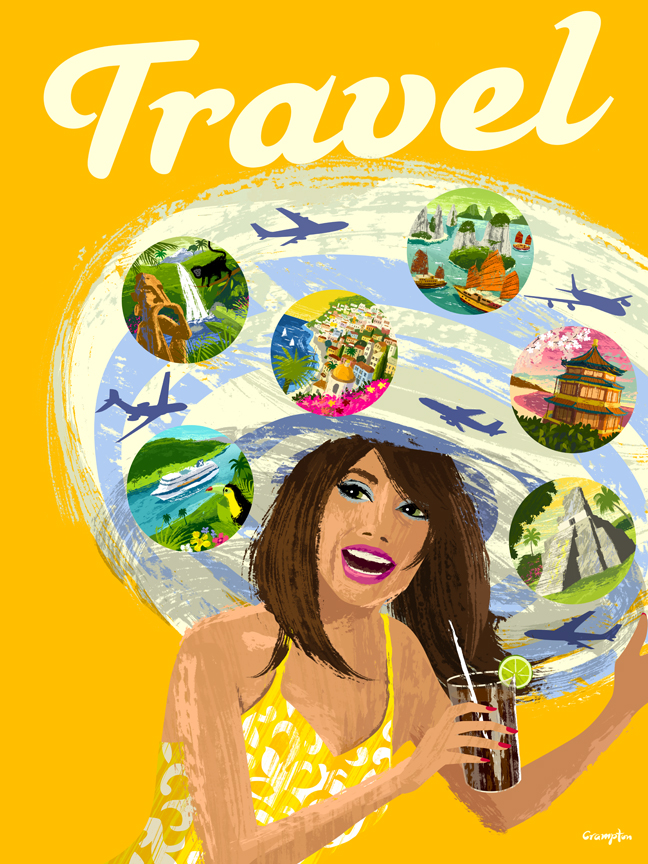 RETRO ILLUSTRATION: Retro Style Travel Poster