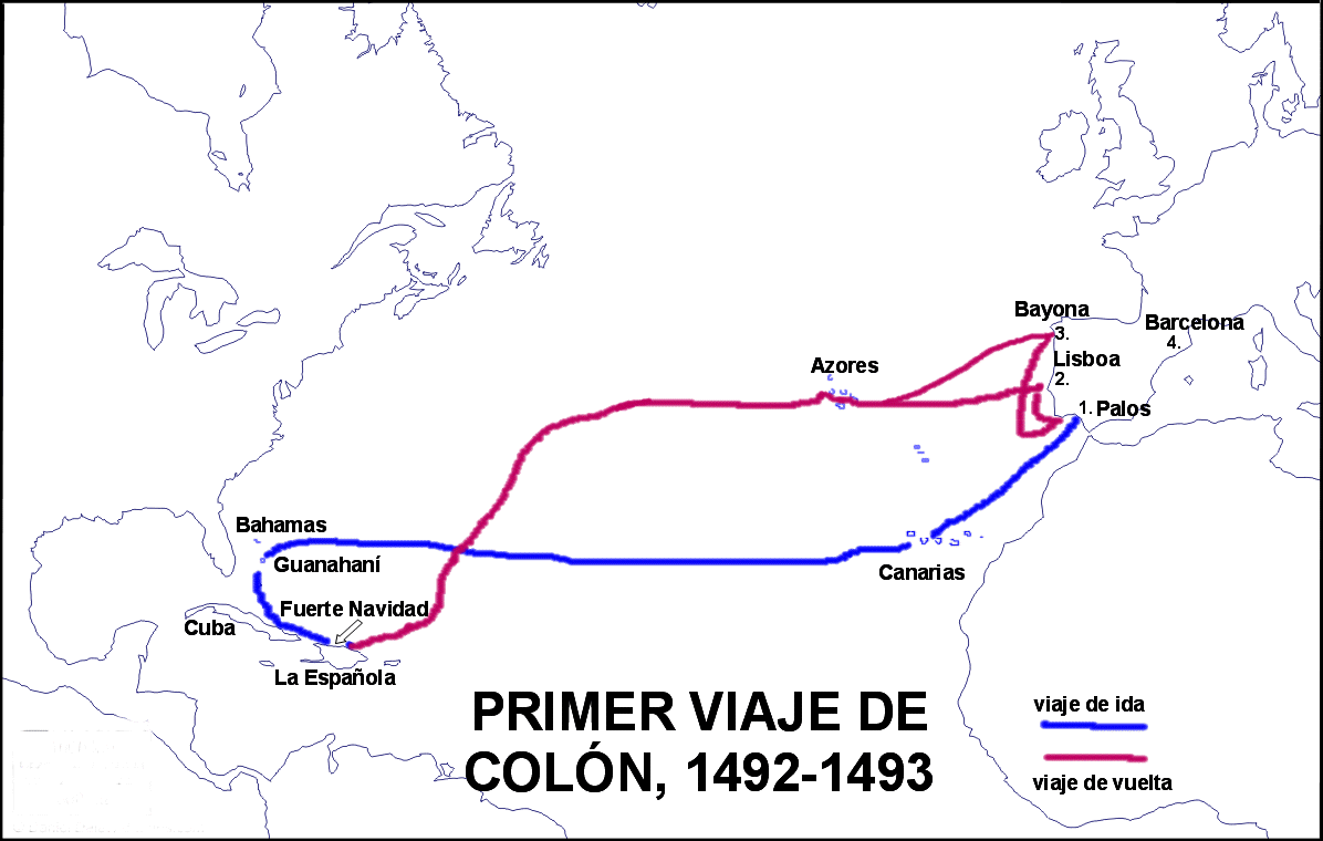 HISTOGEOMAPAS: LOS CUATRO VIAJES COLOMBINOS, 1492-1504