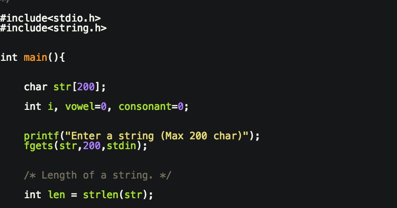 Programming Tutorials C Program To Count Number Of Vowels And 
