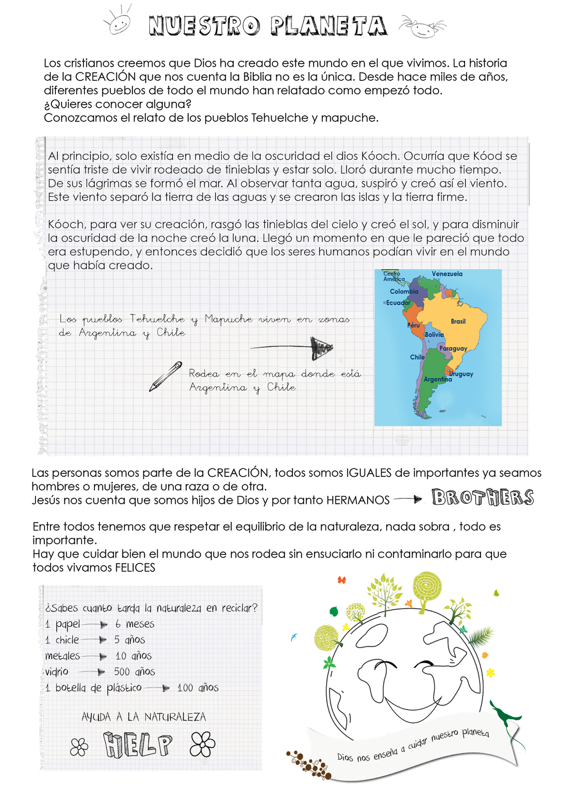Mis clases de Reli son +: CUIDEMOS EL PLANETA