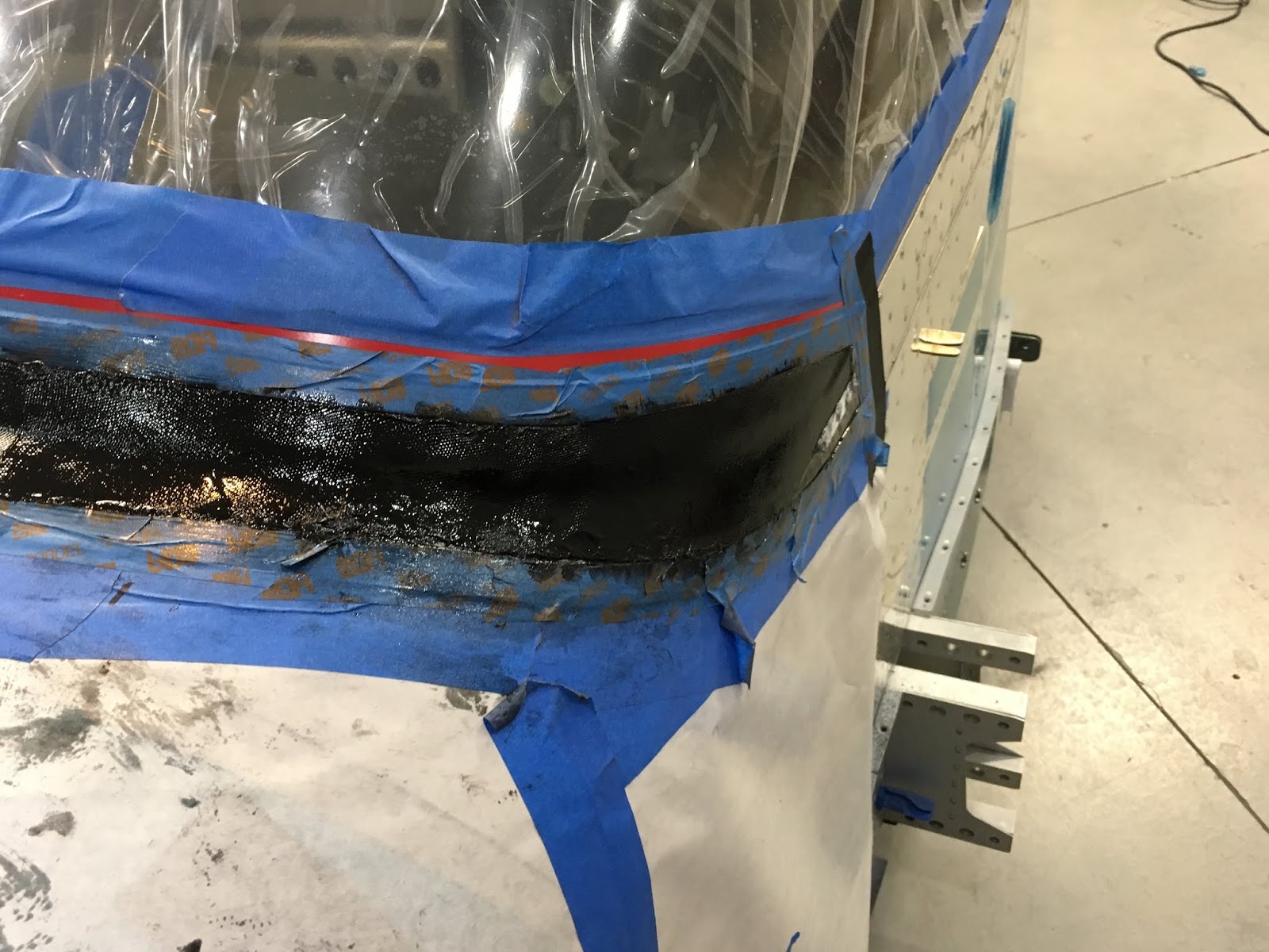 Turner's RV14A Build Blog: Canopy void filler & fiberglass layup