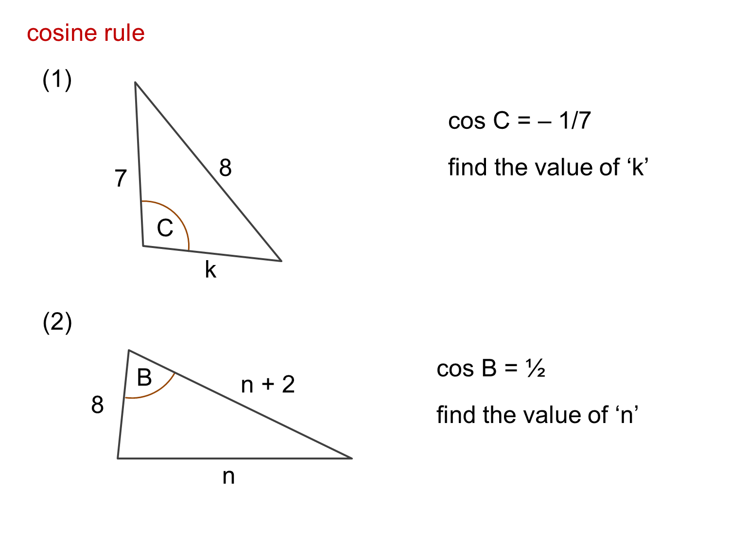 MEDIAN Don Steward Mathematics Teaching Cosine Rule MEDIAN Don Steward Mathematics Teaching Cosine Rule