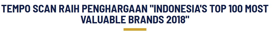 TEMPO SCAN RAIH PENGHARGAAN "INDONESIA'S TOP 100 MOST VALUABLE BRANDS ...