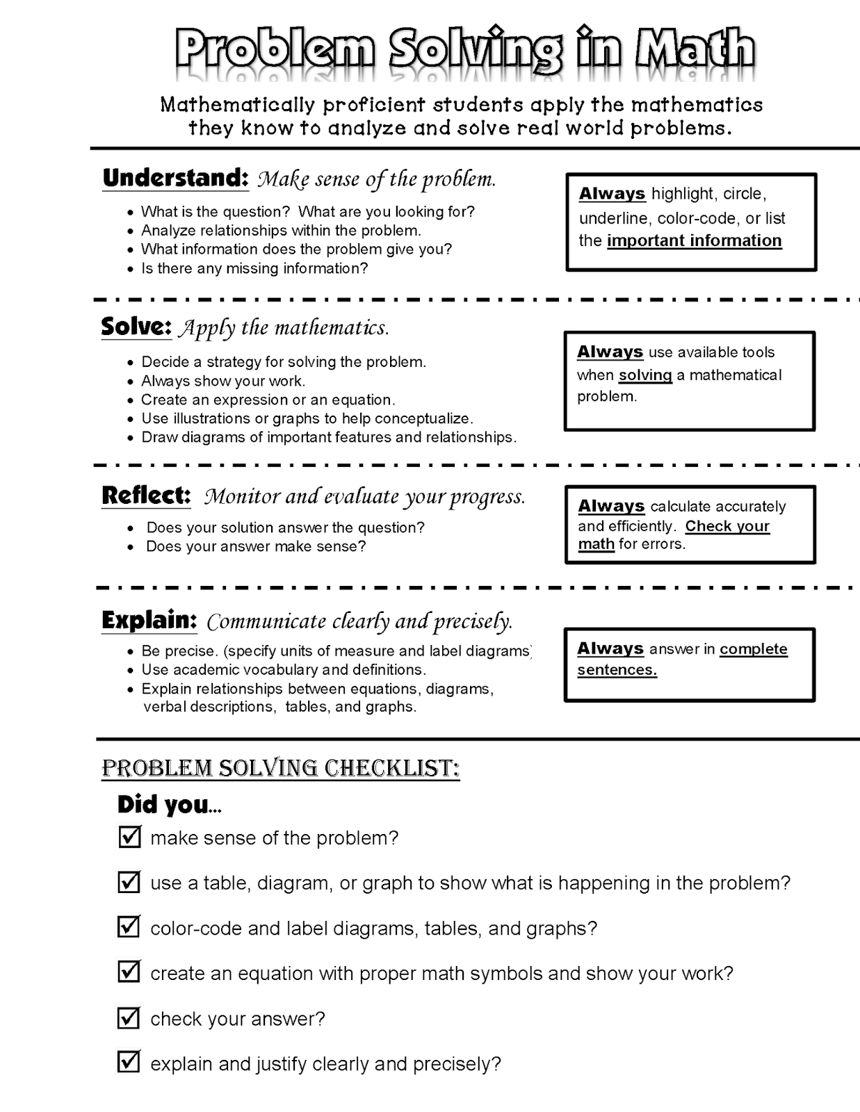 Rockstar Math Teacher ★: My Beginning of the Year Handouts