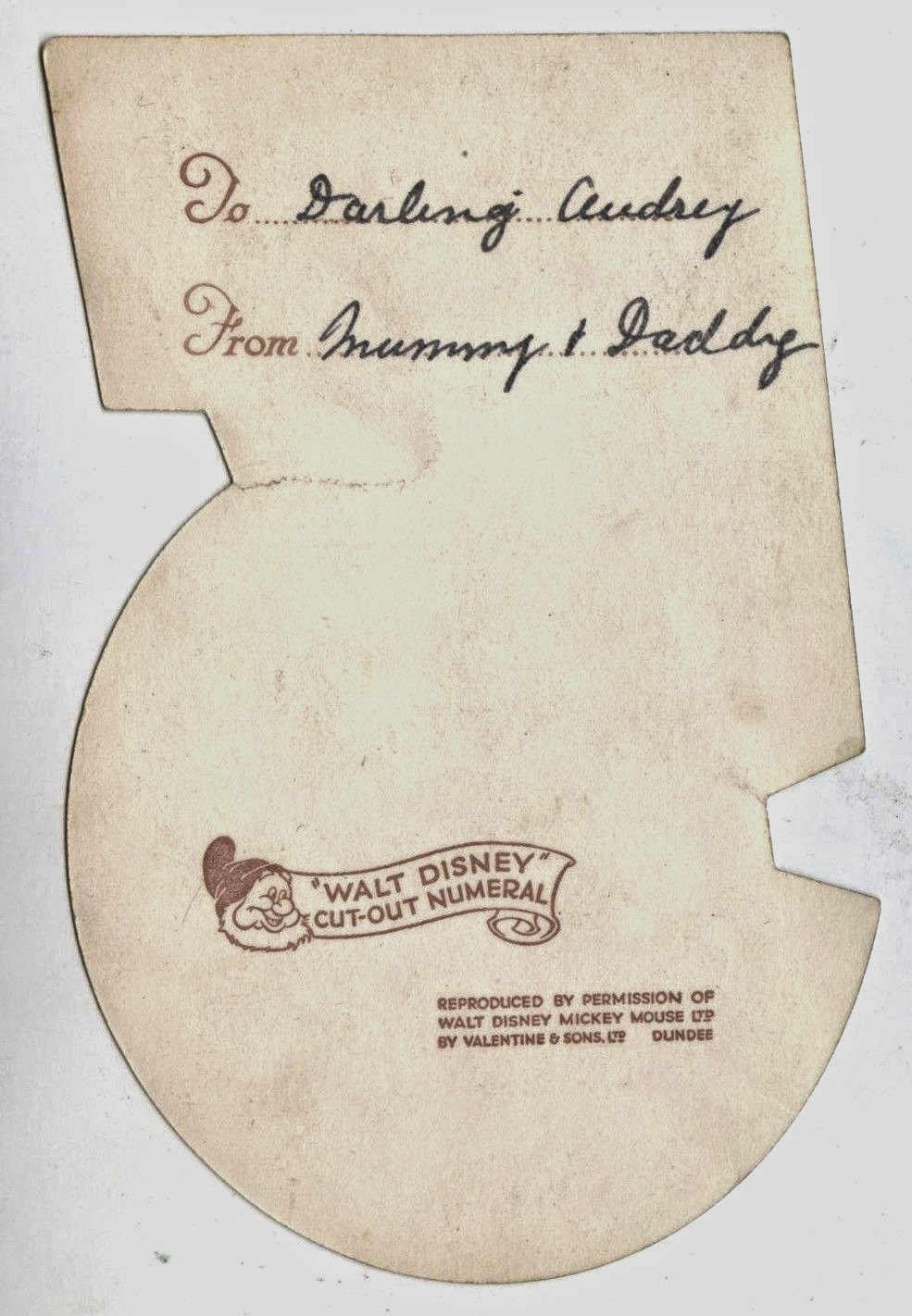 Filmic Light - Snow White Archive: Valentine & Sons Snow White "Cut-Out ...