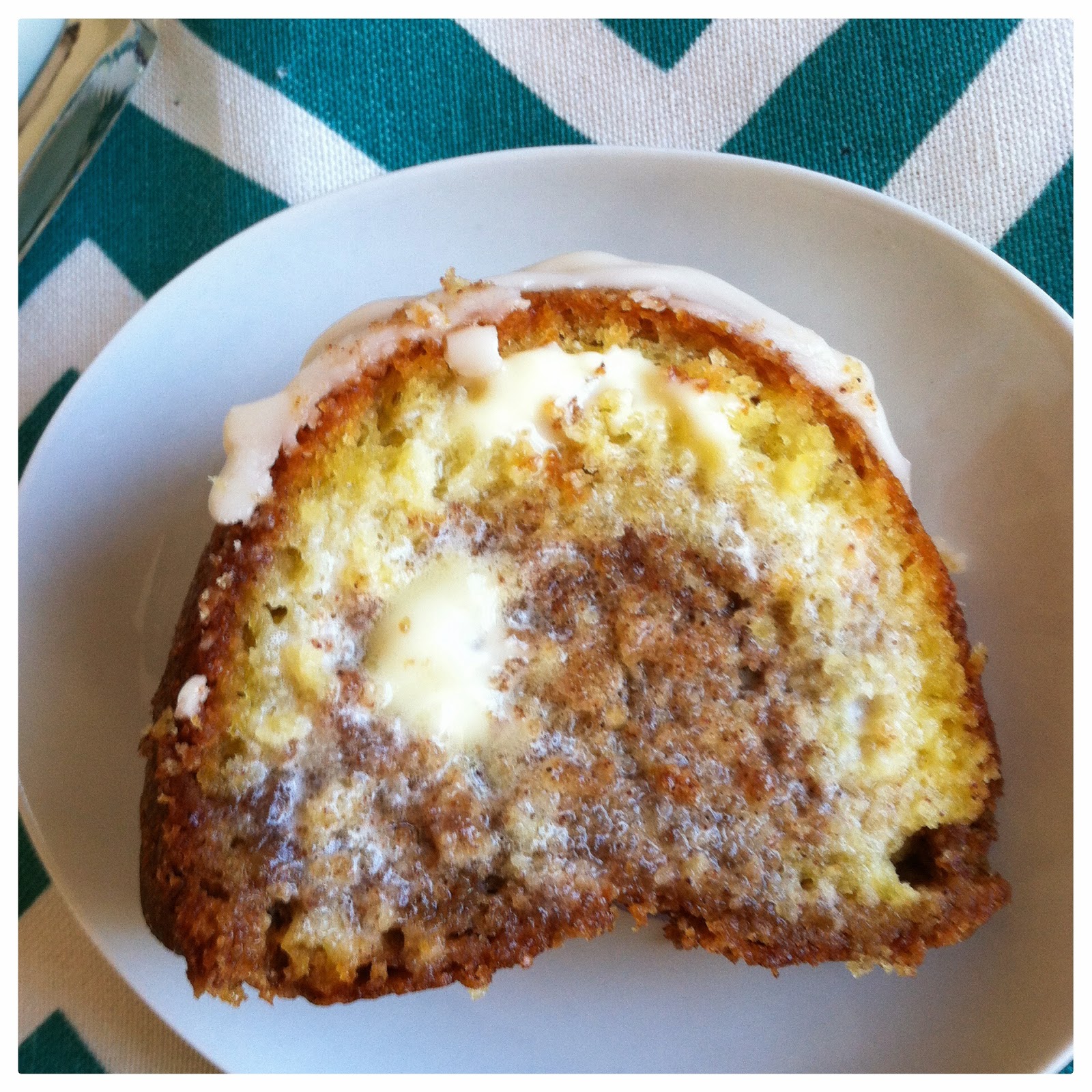 Courting Contentment: Cinnamon Swirl Bundt Cake with Vanilla Glaze