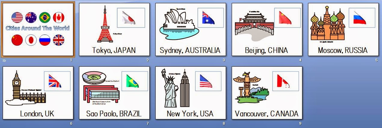 Teacher Perfect: ESL Flashcards: Countries & Cities Around The World