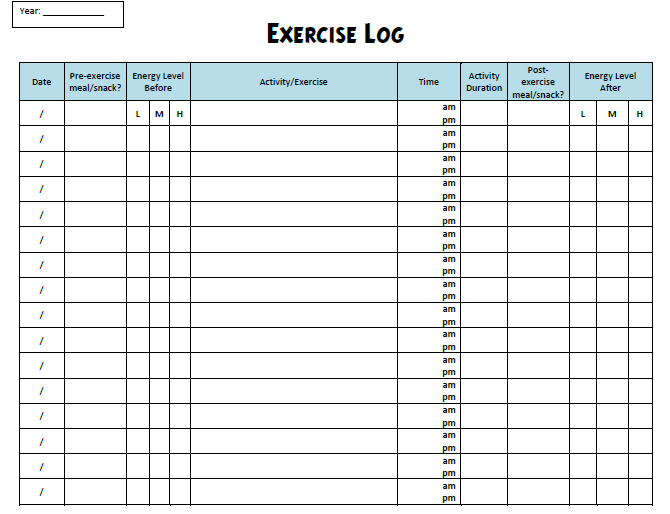 Eat Exercise Excel Program - countrymanager