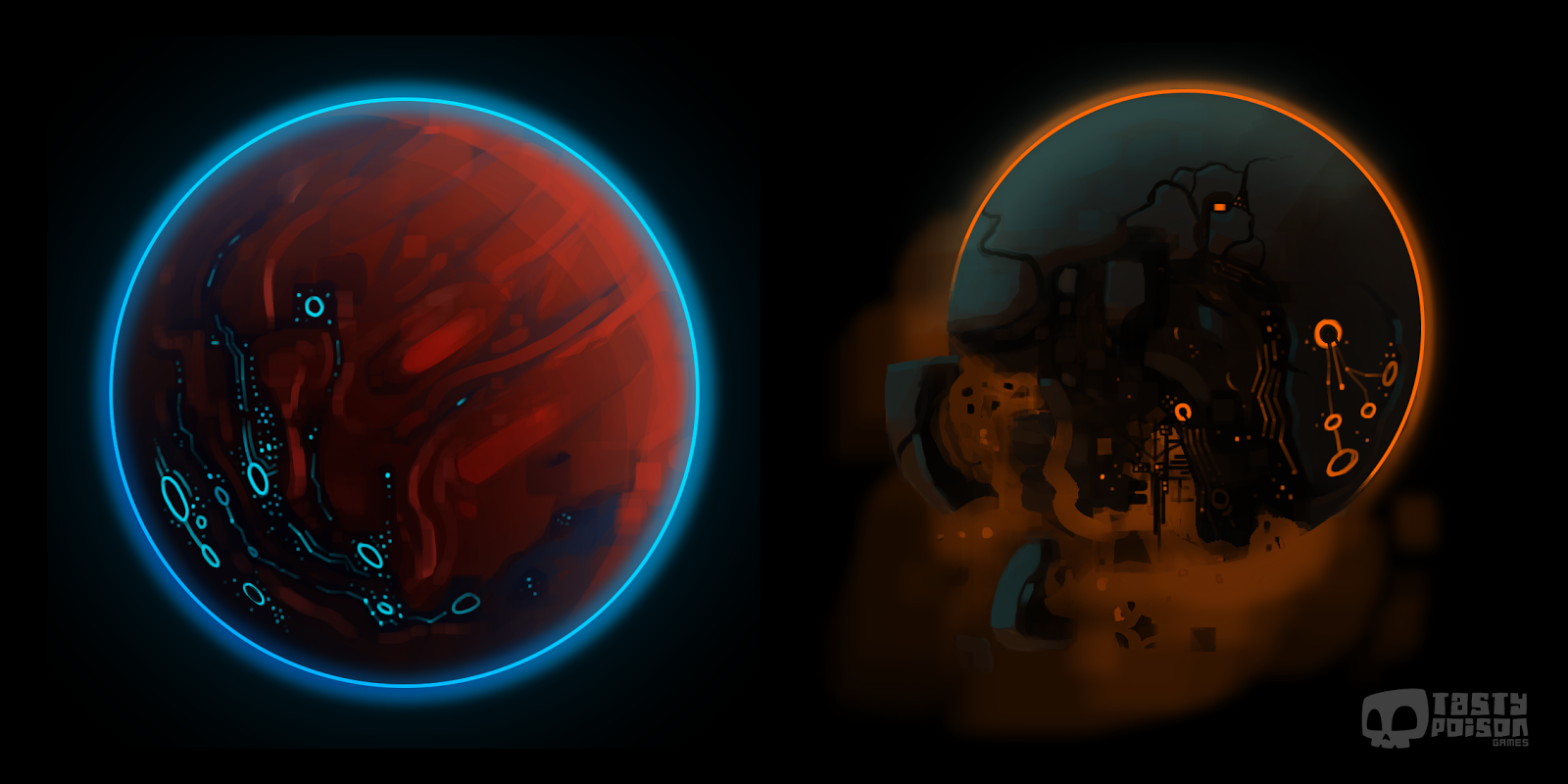 Luke Viljoen: Neon Shadow Planet concepts