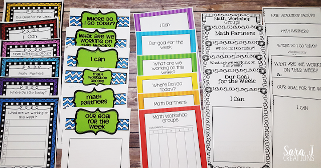 Math Workshop Starter Pack | Sara J Creations