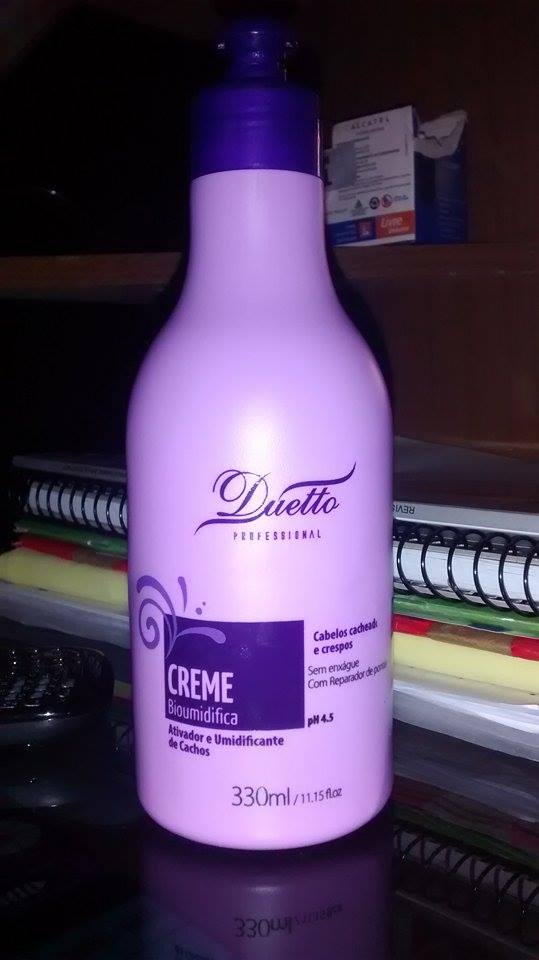 Viva os Cachos!: Produto Duetto Cabelo Cacheado e Crespo Creme Bioumidifica