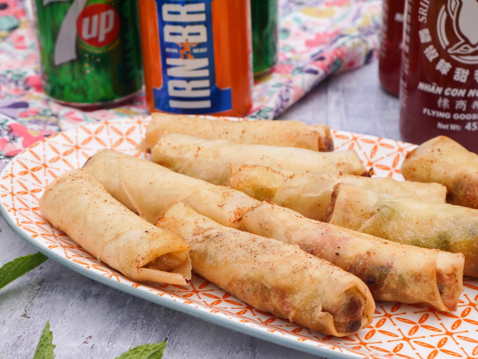 This Muslim Girl Bakes: Leek and Cheddar Spring Rolls.
