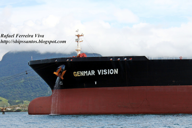 Navios em Santos: Genmar Vision atraca em São Sebastião
