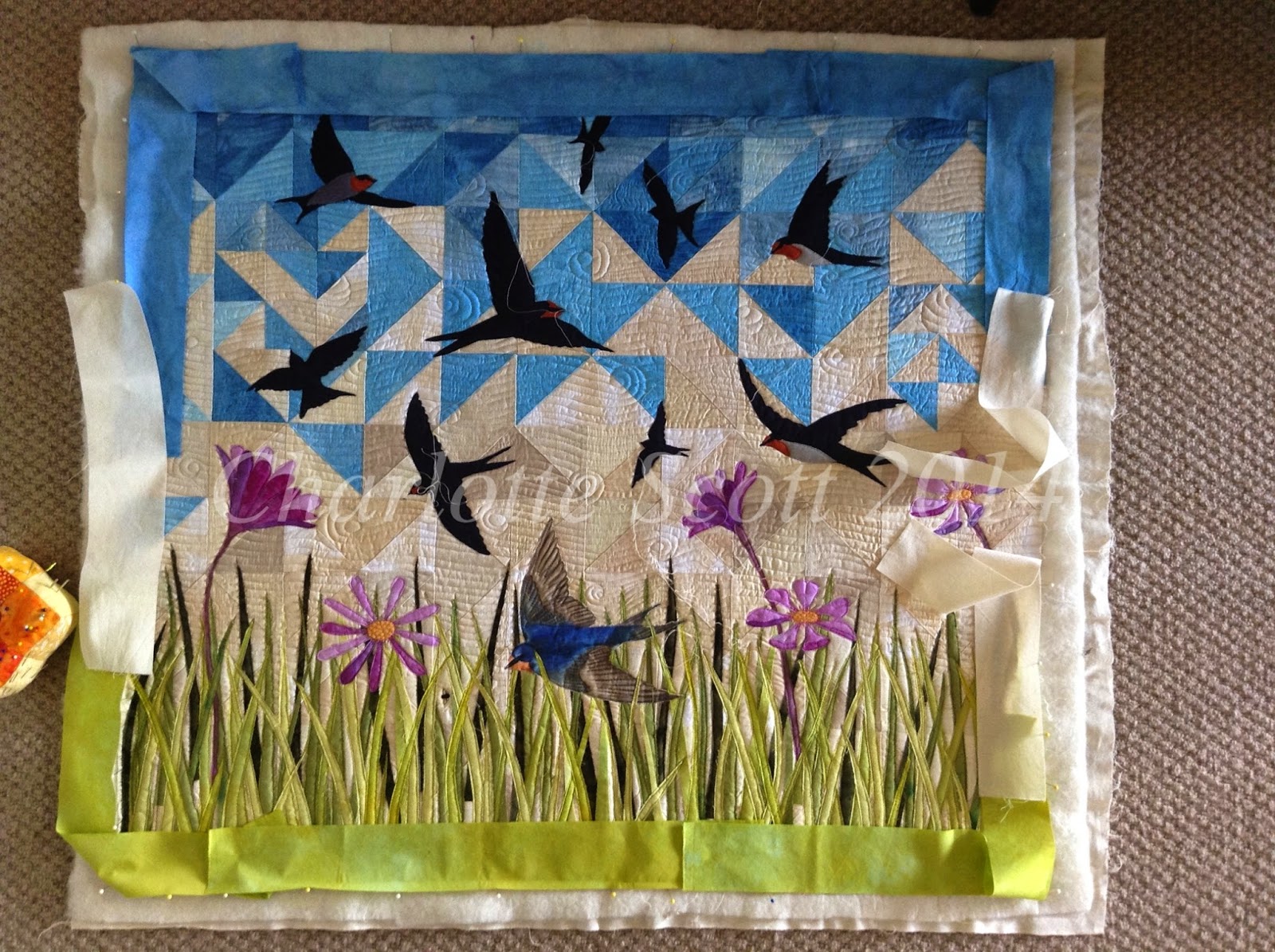 Charlotte Scott - Textile Artist: Welcome Swallow Quilt