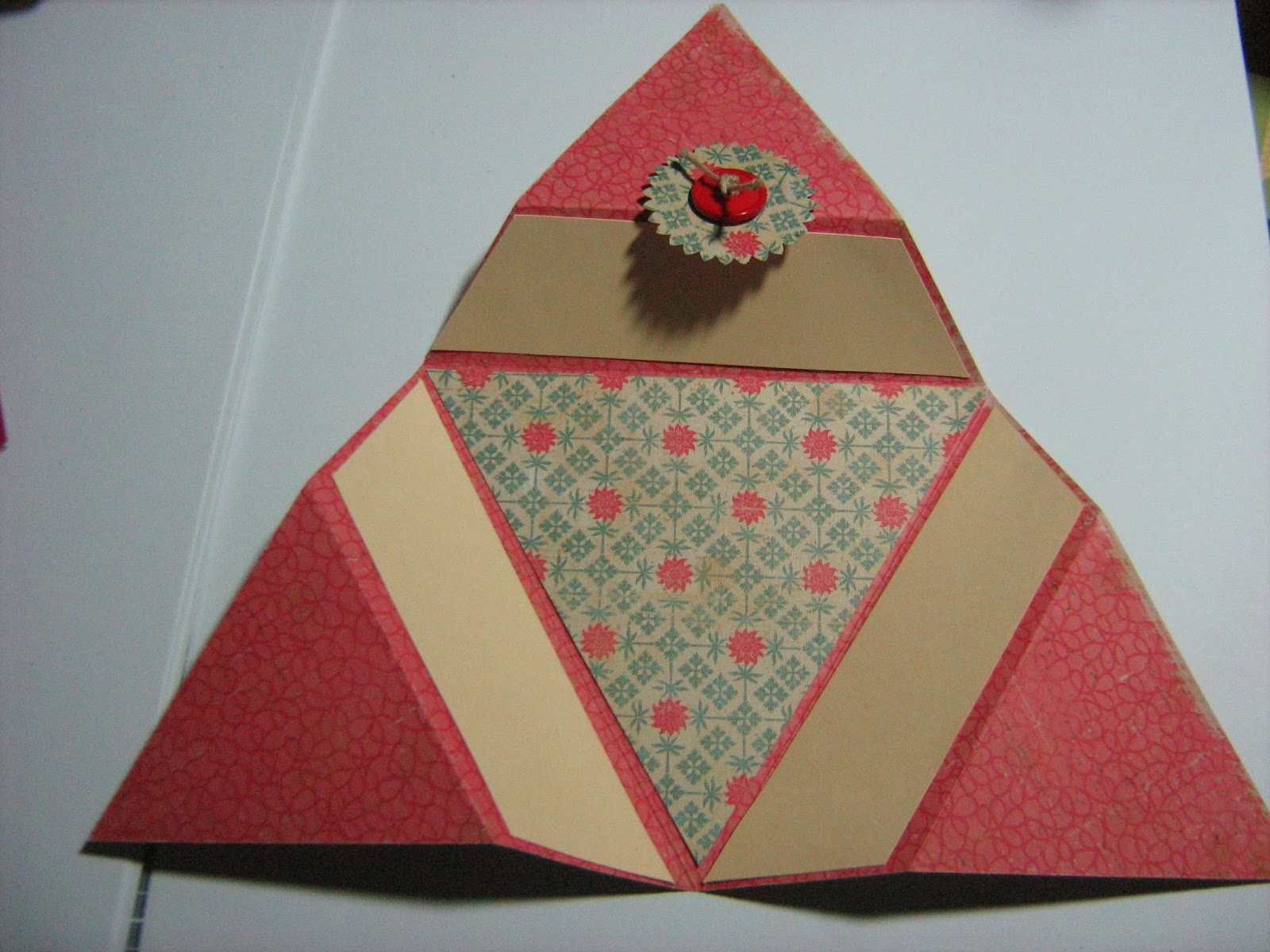 Sharon It With You: Triangle Star card with 12 X 12 measurements