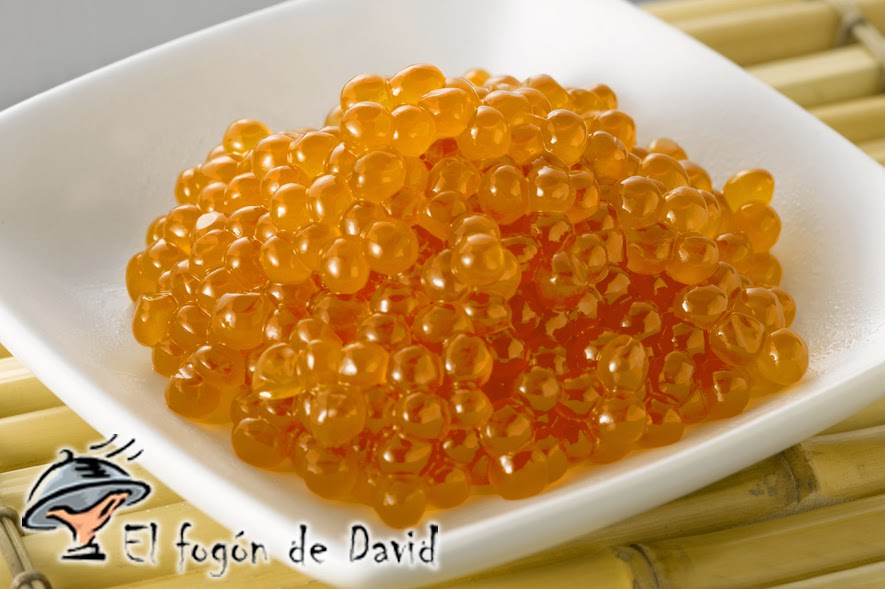 El fogón de David: Falso caviar de naranja con agar agar